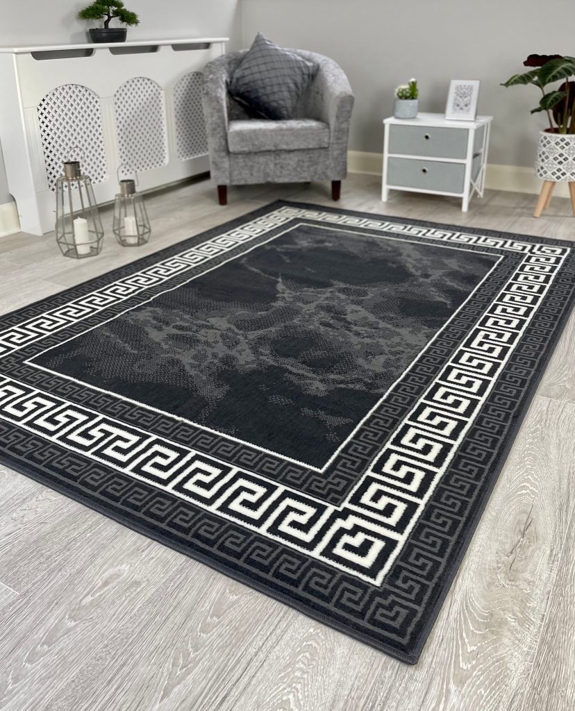 Grey Greek Key Luna Rug - Rugs Superstore